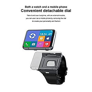 4G Smart Watch Phone, Android 9.0 MTK6761 Quad Core 4GB+64GB Smartwatch 2.88" Large Screen Men Watch 2300mAh 5.0MP+13.0MP Dual Camera Face Unlock IP67 Waterproof Fitness Activity Tracker (Black)