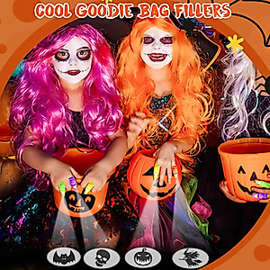 Halloween Party Favors for Kids, 36Pcs LED Light Up Finger Lights Halloween Goodie Bag Pinata Fillers Treats Spooky Glow in The Dark Toys Bulk for Halloween Party Classroom Prizes Trick or Treat Gifts