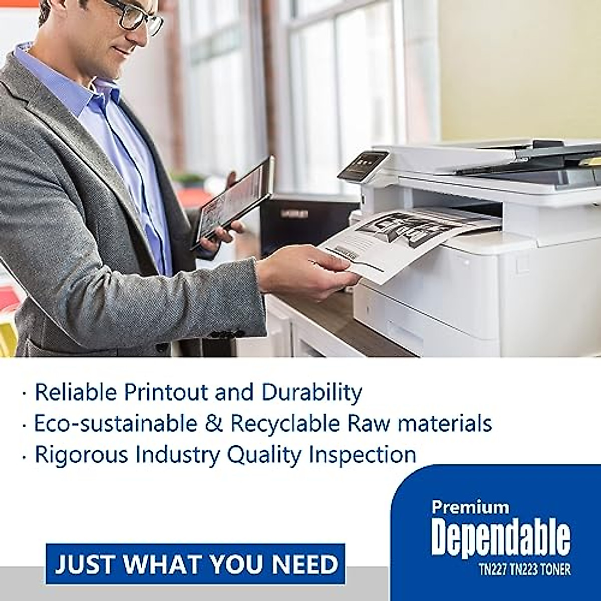 2 Pack TN227 Black Toner Cartridge TN-227 TANFENR Compatible TN-223 TN227BK Toner Cartridge Replacement for MFC-L3770CDW L3710CW L3750CDW L3730CDW HL-3210CW 3230CDW 3270CDW Printer