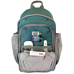 Sugar Medical - Insulated Diabetes Travel Sling Backpack – Fully Insulated Multi-Pocket, Backpack w/Elastic Loops for Diabetic Medical Supplies, medications, Glucose Testing, and glucagon (Storm)