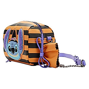 Loungefly Lilo and Stitch Striped Halloween Candy Wrapper Crossbody Bag