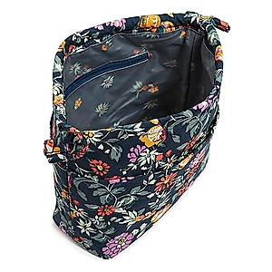 Vera Bradley Women's Cotton Pocket Toiletry Bag, Fresh-Cut Floral Green, One Size