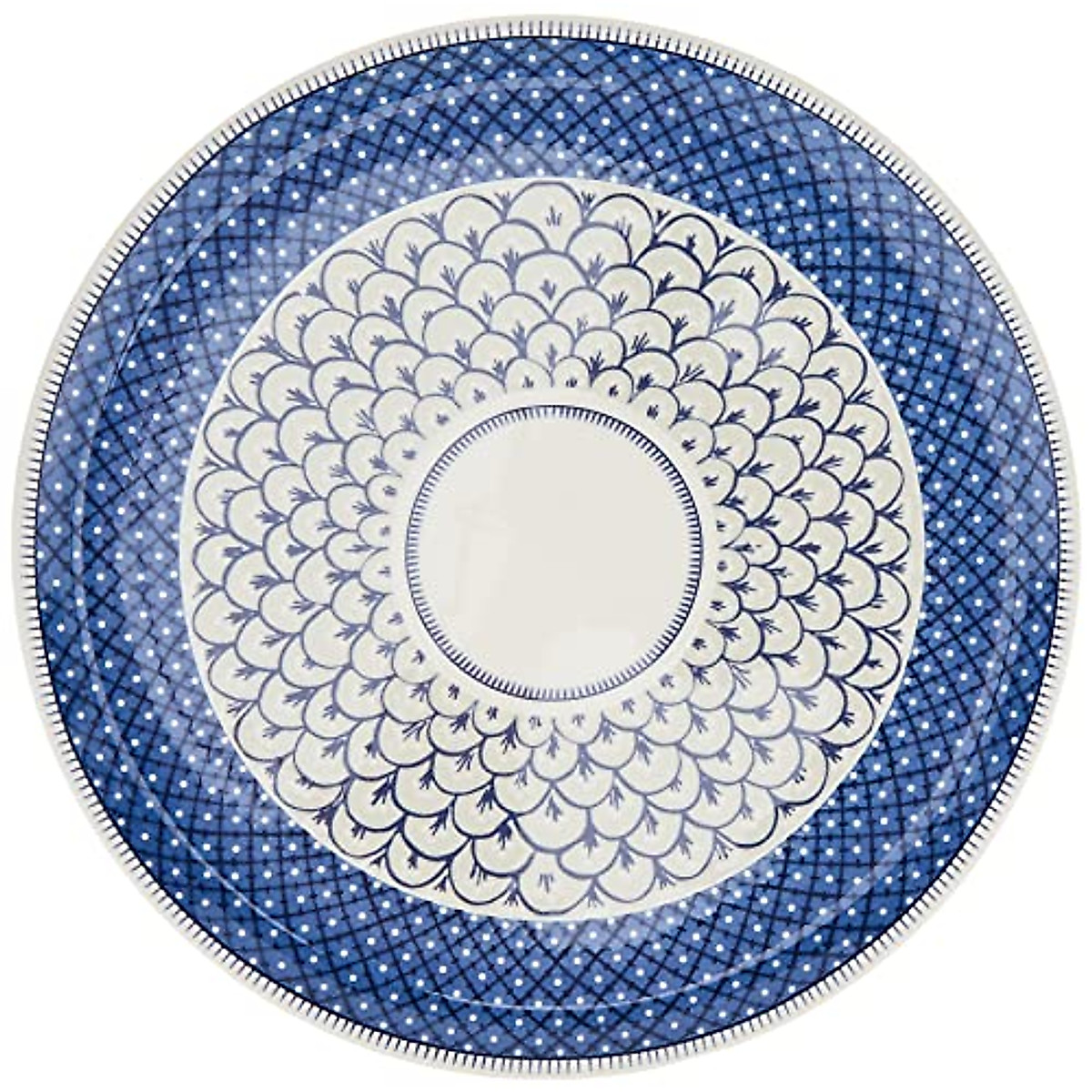 Villeroy & Boch Casale Blu Pizza/Buffet Plate, 12.5 in, White/Blue