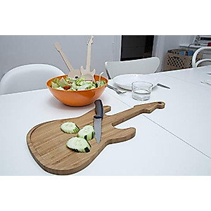 Kikkerland Bamboo Guitar Cutting Board