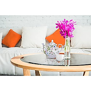 European Style Ceramic Teapot Coffee Pot Water Pot Porcelain Vintage Gift Tea Pot (Dog Rose)