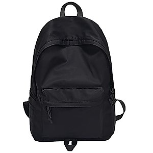 KUKUCAT School Backpack Waterproof Black Bookbag Suitable College High School Bags Laptop Backpack Suitable for Men Women (Black)