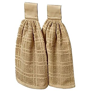 The Lakeside Collection Set of 2 Kitchen Towels - Sand