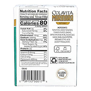Colavita Recart Sauces - Marinara Pasta Sauce, 13.76oz Recart