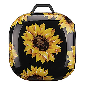 GOLINK Floral Full Body Protection Hard PC Cover with Printing Designs Compatible with Samsung Galaxy Buds Live(2020 Release)/Buds Pro (2021 Release) Charging Case-Sunflower
