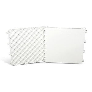 Snipers Edge Hockey - Dryland Slick Tiles - 20 White 12" by 12" Squares - Simulates Real Ice, Easy to Assemble, Premium Grade UV Coating for Protection