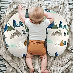 TANOFAR Nursing Pillow Cover, Neutral Breastfeeding Pillow Slipcover for Baby Boys & Girls, Ultra Soft Comfortable Newborn Nursing Pillow Case, Breathable & Washable, Adventure Mountain