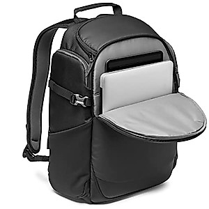 Manfrotto MB MA2-BP-BFR Advanced Befree Camera Backpack, Fits 15 Inch Laptop, Rear Access, Expandable Side Pocket for Travel Tripod, for DSLR/Mirrorrless/CSC/Drone and Standard Lenses - Black
