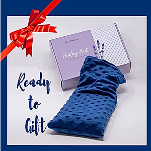 Lavender Scented Microwave Heating Pad for Neck and Shoulders- Weighted Cordless Heating Pad Great Relaxation Gift for Mom, Dad, Women, Men- Aromatherapy Lavender Heating Pad For Hot And Cold Compress