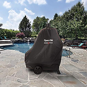 Dyna-Glo DG1382CSC Vertical Offset Charcoal Smoker Grill Cover, Fits Size Up to: 45.5in W x 18.5in D x 48.9in H, Black