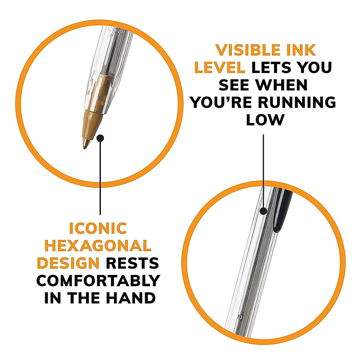 BIC Cristal Xtra Smooth Ballpoint Pen, Medium Point (1.0mm), Black, 12-Count