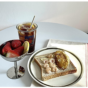 Haofy Ice Cream Cups, Stainless Steel Ice Cream Bowls Resuable Dessert Cups Dessert Dish for Serving Ice Cream Salad Fruit Pudding (Tall)