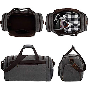 Weekender Overnight Duffel Bag Shoe Pocket for Women Men Weekend Travel Tote Carry On Bag