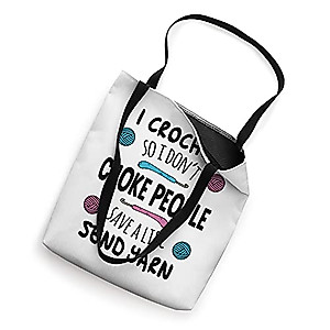 Funny Crochet Crocheting Crocheter Knitting Quilter Gift Tote Bag