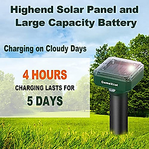 Solar Mole Repeller Gopher Repellent Ultrasonic Solar Powered 2pcs Pest Repeller for Mole Repeller Rodent Gopher Deterrent Vole Chaser for Lawn Yard & Garden of Outdoor Use 2 Packs