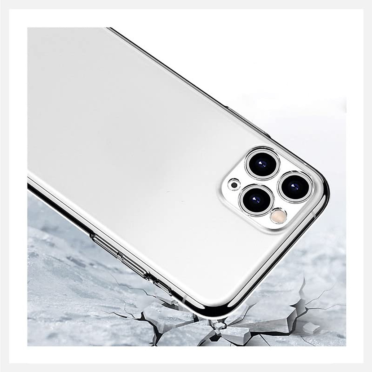 Cover for Gigaset GS5 Pro (6.30") Case IJTYHF Soft Silicone Case Bumper Shell +Tempered Glass 9H Screen Protector Protective Film, Transparent Protective TPU Cases -Clear