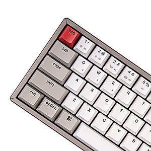 Keychron K6 65% Compact 68-Keys Aluminum Frame Wireless Mechanical Keyboard for Mac, Bluetooth, Multitasking, Wired Gaming Keyboard for Windows Non-Backlit with Keychron Blue Switch