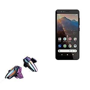 BoxWave Gaming Gear Compatible with Jio Phone Next (Gaming Gear by BoxWave) - Touchscreen QuickTrigger, Trigger Buttons Quick Gaming Mobile FPS for Jio Phone Next - Jet Black