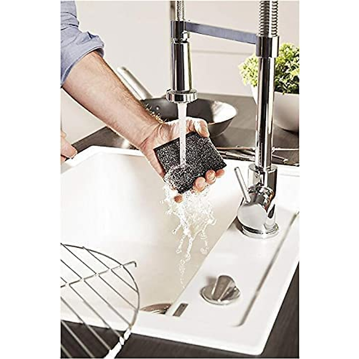 Vileda Glitzi Power INOX Steel Sponge for Stubborn Dirt, 2 Pieces