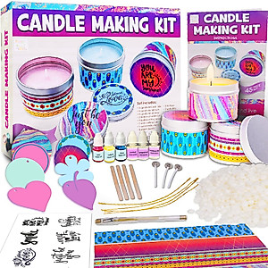 Hapinest DIY Candle Making Kit for Kids Girls Teens Adults | Beginner Arts & Crafts Make Your Own Candle Set | Starter Kit