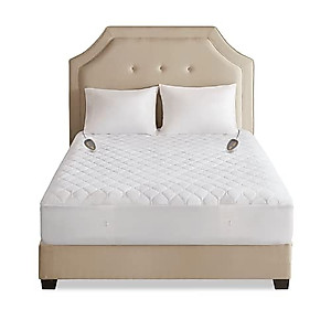 Beautyrest 3M Scotchgard Heated Mattress Pad - Electric Bed Warmer with 5 Heat Settings, 10 Hr Auto Shut Off Timer, All Around Elastic Deep Pocket, UL Certified, Machine Washable, White King