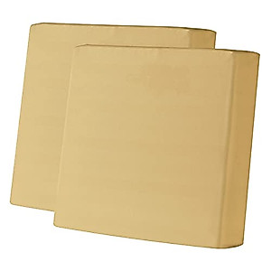 CHUN YI 2 Pack Seat Cushion Cover, Outdoor Waterproof Separate Loveseat Patio Slipcover, Water Resistant Durable Garden Seating Chair Cushion Replacement(24.5Lx24.5W 2 Pack Cushion Cover, Khaki)