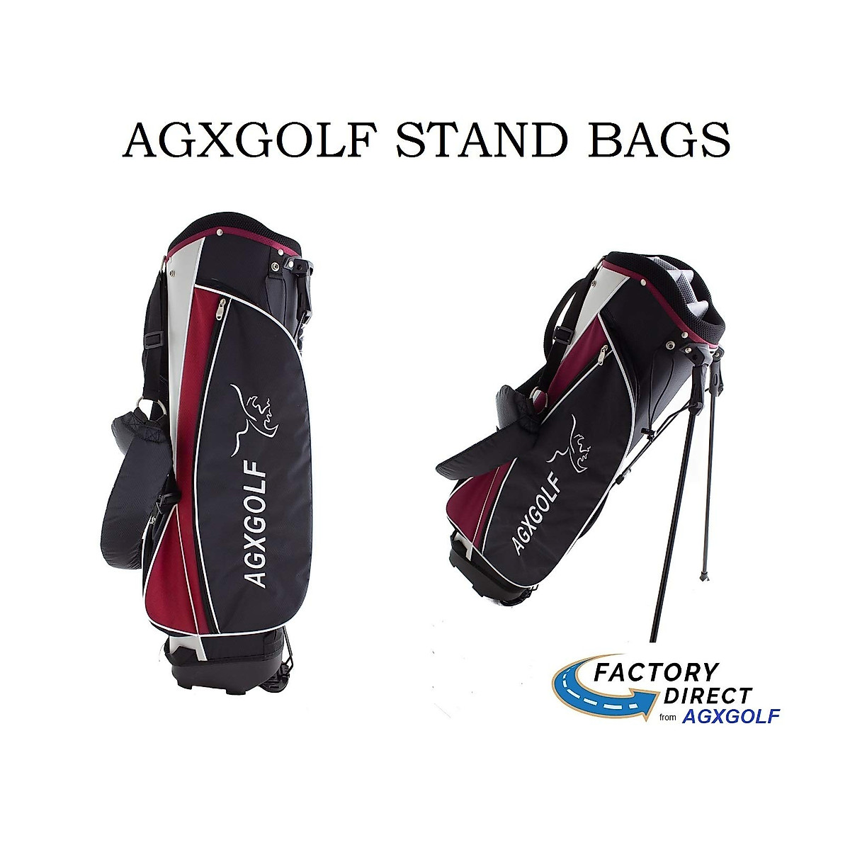 AGXGOLF Men's Magnum Executive Edition Golf Club Set w/Stand Bag; Right Hand: X Tall (+2") Length; Graphite Woods; 4, 6, & 8 Irons + Pitching Wedge + Free Putter; USA Bilt