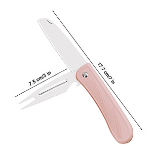 Paring Knife, 3 Pieces of Multifunction Fruit Knife, Exquisite and Beautiful, Small and Easy to Carry, Foldable Fruit Knife Suitable for Most Types of Vegetables,bread and Fruits( Pink, Blue, Green)