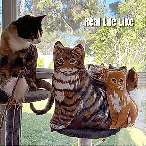 Lily's Home Door Draft Stopper and Air Seal Gap Blocker, Fits 36 Inch Wide Flush Doors, Ideal Solution for Cold or Hot Air Drafts, Cat Lovers Design (37" Wide, 2 Lbs. Weight)