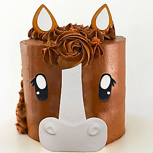 JeVenis Small Horse Cake Decoration Little Pony Birthday Party Supplies Cowboy Cake Decoration Cowgirl Cake Decoration Horse Birthday Party Supplies Horse Party Favors