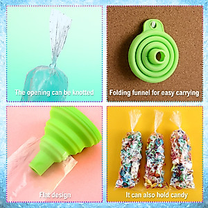 Ice Lolly Bags Disposable Ice Cream Mold Bags with Silicone Funnel, 3 Size DIY Ice Candy Pouch for Making Ice Cream Yogurt, 2x12 Inch, 3x12 Inch, 3x10 Inch (300 Pcs)