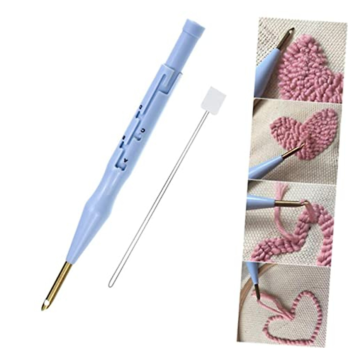 BETOOKY 2pcs Woolen Embroidery Weaving Tools Tool Embroidery Thread Punch Punch Hole Material Package Cross Stitching Punch Needle Stylus Tine Knitting Kits Embroidery Needle