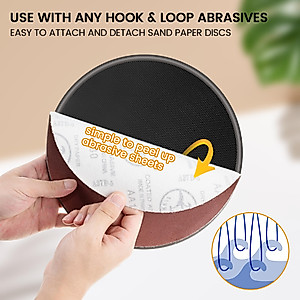 Hohean 9 Inch Drywall Sander with LED Light, Radial Sander with 360 Degree Rotary Round, Drywall Handing Pole Sander for Wall Cleaning and Polishing, Circular Ceiling Sander for Dry Wall and Painting