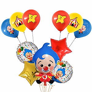 YNOU Clown Birthday Party Supplies Clown Theme Birthday Party decorations for Kids Teens with Happy Birthday Banner, Cake Topper, Cupcake Toppers, Balloons for Clown Party Decorations