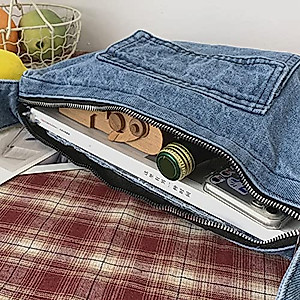 Fashion Crossbody Bags for Women Retro Denim Shoulder Bag All-matching Hobo Tote Bag Student Schoolbag Casual Canvas Bag