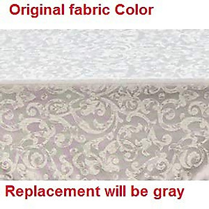 Garden Winds Replacement Canopy Top Cover for The Victoria Island Swing - Standard 350 - Floral Gray