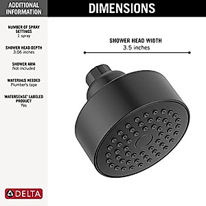 DELTA FAUCET-RP101842BL Modern showerhead, Matte Black
