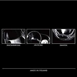 Krosno Stemless Red Wine Glasses | Set of 6 | 19.6 oz | Harmony Collection | Perfect for Cocktails Drinks Water Juice Scotch Irish Liquor Whiskey | Gift Idea | Made in Europe