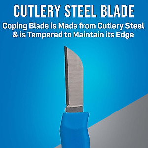 Jonard KN-7 Ergonomic Cable Splicing Knife with Thermoplastic Rubber Handle, Blue, 6-1/4" Length