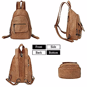 FANCELINE Small Backpack Purse for Women Fashion PU Leather Backpack Convertible Ladies Sling Bag