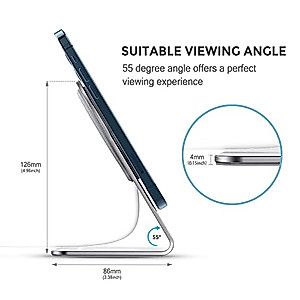 Stand for MagSafe Charger, CreaDream Aluminum Stand Holder Cradle for iPhone 14 13 12 Series, Magsafe Accessories Compatible with iPhone 14 13 12 Mini Pro, Pro Max, MagSafe Charger Not Included-Silver