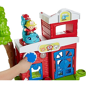 Fisher-Price Little People Toddler Toy Animal Rescue Playset with Lights Sounds Figures & Vehicles for Pretend Play Kids Ages 1+ Years​ (Amazon Exclusive)