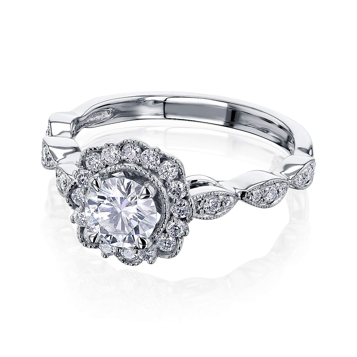 Kobelli Moissanite The Floral Spring Ring - 7.0 / Forever One D-E-F