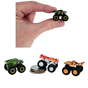 World's Smallest Hot Wheels Monster Trucks Series 2 Bundle Set of 3 - TigerShark - 5Alarm - V8 Bomber
