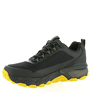 Skechers Men's Max Protect Liberated Lace-up Sneaker Oxford, Black/Yellow, 12