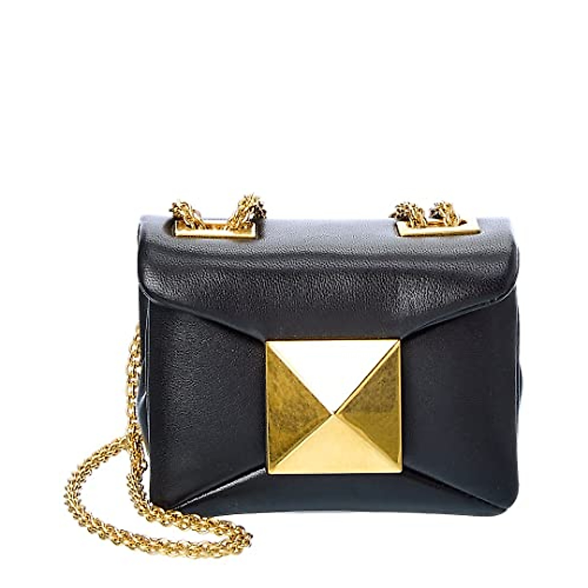 Valentino One Stud Micro Leather Shoulder Bag, Black